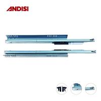 China Cold Rolled Steel Undermount Drawer Slide 45mm Full Extension Soft Close for Furniture Cabinet for sale