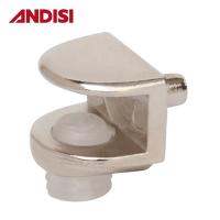 China Zinc Plated Adjustable Glass Shelf Supports Clamp Holder for Flat Glass Railing 8mm for sale