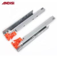 China Cold Rolled Steel Undermount Drawer Slide 45mm Full Extension Soft Close for Furniture Cabinet for sale