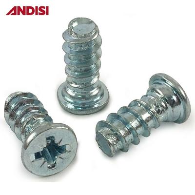 China Pozi Drive Confirmat Screw M6 Countersunk Head Euro Screw 13mm Furniture Mounting for sale