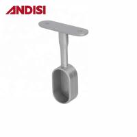 China Zinc Alloy Closet Hanger Rod Pipe Brackets for Wardrobe Tube End Support Nickel Chrome Plated for sale