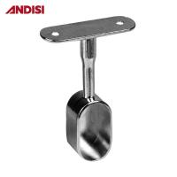 China Zinc Alloy Closet Hanger Rod Pipe Brackets for Wardrobe Tube End Support Nickel Chrome Plated for sale