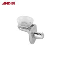 China Zinc Alloy Glass Clip Clamp Bracket Holder for Cabinet Shelf Furniture Hardware EA13 Nickel Plated for sale