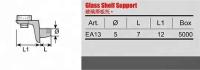 China Zinc Alloy Glass Clip Clamp Bracket Holder for Cabinet Shelf Furniture Hardware EA13 Nickel Plated for sale
