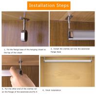 China Zinc Alloy Closet Hanger Rod Pipe Brackets for Wardrobe Tube End Support Nickel Chrome Plated for sale