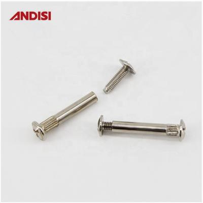 China M4 Connecting Joint Screws Bolts Combination Screw Nickel Plated Steel 27x15 mm Furniture Hardware for sale