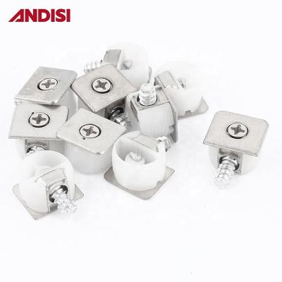 China Zinc Alloy Steel Plastic Shelf Bracket EA03 with Furniture Connector Screws and Glass Shelf Support for sale