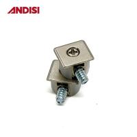 China Zinc Alloy Steel Plastic Shelf Bracket EA03 with Furniture Connector Screws and Glass Shelf Support for sale