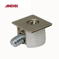 China Zinc Alloy Steel Plastic Shelf Bracket EA03 with Furniture Connector Screws and Glass Shelf Support for sale