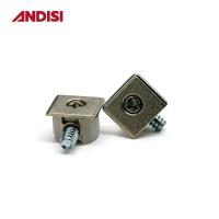 China Zinc Alloy Steel Plastic Shelf Bracket EA03 with Furniture Connector Screws and Glass Shelf Support for sale