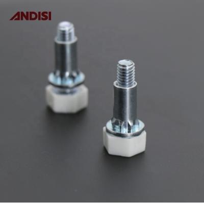 China M6 Threaded Rubber Base Furniture Leg Adjustable Height 20-35mm for Table Cabinet Home Office for sale