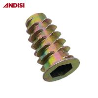 China Zinc Alloy Die Casting M6 M8 M10 Wood Hex Flange Furniture Insert Nut for Furniture Assembly for sale