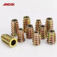 China Zinc Alloy Die Casting M6 M8 M10 Wood Hex Flange Furniture Insert Nut for Furniture Assembly for sale