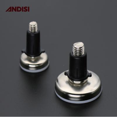 China Adjustable Furniture Legs M6 M8 Threaded Rubber Feet Nylon Plastic 55mm Height for sale
