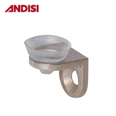 China Zinc Alloy PVC Glass Clamp Bracket Holder for Flat Glass Railing Shelf Support Nickel Plated EA16 for sale