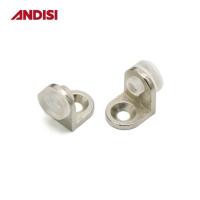 China Zinc Alloy PVC Glass Clamp Bracket Holder for Flat Glass Railing Shelf Support Nickel Plated EA16 for sale