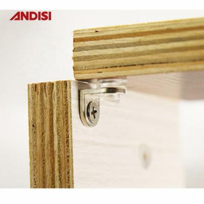 China Zinc Alloy Glass Clamp Bracket Holder Shelf Supports for Furniture Hardware Nickel Plated EA16 for sale
