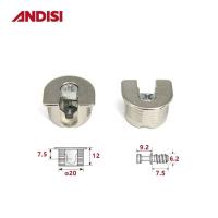 China Zinc Plated Wood Panel Rafix Joint Furniture Connector 20mm Nickel Housing for sale