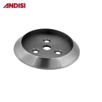 China Chrome Plated 50mm Diameter Clothes Hanging Rail Round Tube Holder Closet Rod Support Steel Flanges for Wardrobe for sale