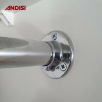 China Zinc Alloy Chrome Plated Wardrobe Round Tube Support Bracket Holder Flange 25mm for sale