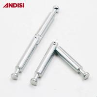 China Furniture Wood Joint Connector Mini Fix Double Ended Folding Angle Metal Dowel Bolt BA28 29 Zinc Plated for sale