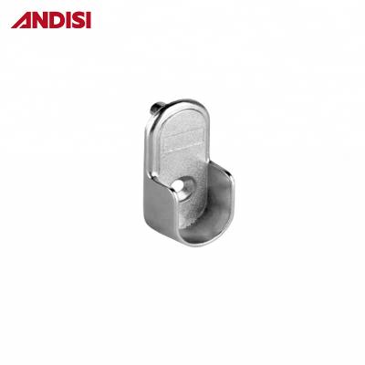 China Chrome Plated Oval Pipe Hanger for 44mm Wardrobe Clothes Hanging Rod Rail Holder for sale