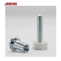 China Steel M6 Adjustable Furniture Leveling Feet with Anti Scratch Rubber Pads 20-35mm for sale