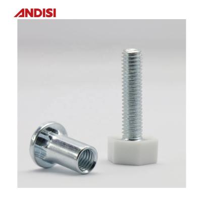 China Steel M6 Adjustable Furniture Leveling Feet with Anti Scratch Rubber Pads 20-35mm for sale