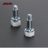 China Steel M6 Adjustable Furniture Leveling Feet with Anti Scratch Rubber Pads 20-35mm for sale