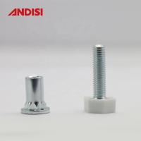 China Steel M6 Adjustable Furniture Leveling Feet with Anti Scratch Rubber Pads 20-35mm for sale
