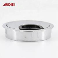 China Zinc Alloy Cable Sleeve Cover Grommet 60mm 80mm Chrome Nickel Plated Office Table Outlet for sale