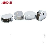China Zinc Alloy Wall Mount Glass Shelf Support Bracket Clamp Clip 12.5x48mm Chrome for sale