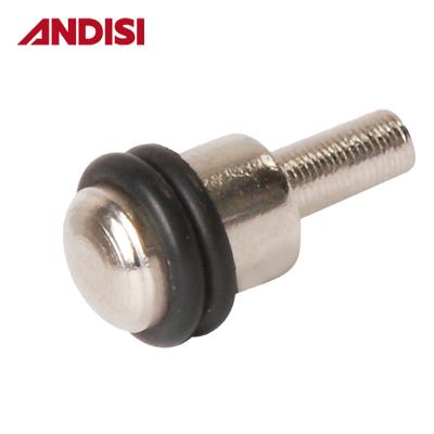 China Nickel Plated Steel Cabinet Shelf Pin with Rubber Ring for 5mm Glass Shelf Support for sale