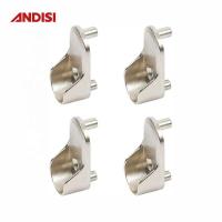 China Nickel Plated Closet Rod End Support Flange 16mm Oval Cabinet Wardrobe Rail Bracket for sale