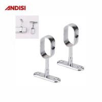 China Zinc Alloy Closet Rod Center Support Bearing 44mm for Wardrobe Clothes Tube Holder for sale