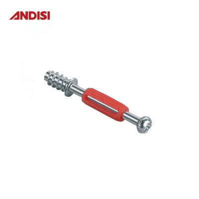 China Plastic Furniture Cabinet Cam Lock Mini Fix Dowel Connecting Bolts Screws Zinc Plated Black for sale