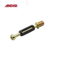 China Plastic Furniture Cabinet Cam Lock Mini Fix Dowel Connecting Bolts Screws Zinc Plated Black for sale