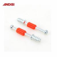 China Plastic Furniture Cabinet Cam Lock Mini Fix Dowel Connecting Bolts Screws Zinc Plated Black for sale