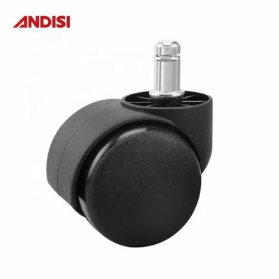 China 50mm Black PA Nylon Swivel Caster for Office Chair Cabinet Furniture Wheel 40kg Load Capacity for sale