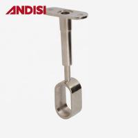 China Adjustable Height Zinc Alloy Closet Rod Bracket 80-120mm for Oval Wardrobe Tube Support for sale