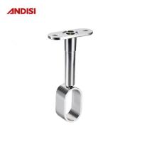 China Adjustable Height Zinc Alloy Closet Rod Bracket 80-120mm for Oval Wardrobe Tube Support for sale