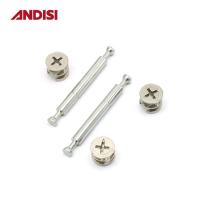 China Mini Fix Cam Double End Bolt Threaded Screw Zinc Plated BA24-27 for Furniture Hardware for sale