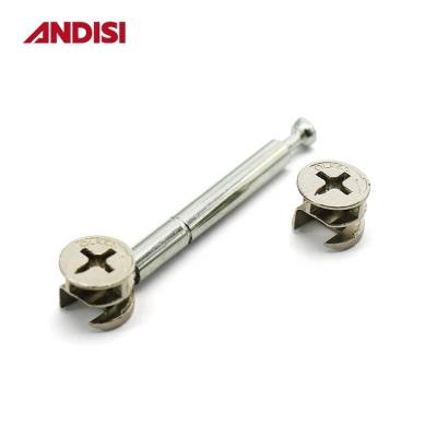 China Mini Fix Cam Double End Bolt Threaded Screw Zinc Plated BA24-27 for Furniture Hardware for sale