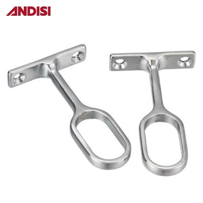 China Zinc Alloy Oval Wardrobe Tube Support Closet Rod Hanging Rail Center Bearing 20mm for sale
