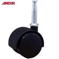 China Plastic Office Chair Caster Wheels 20kg 30kg 40kg Load Capacity Black Metal for sale