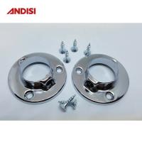 China Zinc Alloy D25 Round Closet Rod Holder for Chrome Plated Wardrobe Tube 25mm for sale