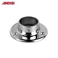 China Zinc Alloy D25 Round Closet Rod Holder for Chrome Plated Wardrobe Tube 25mm for sale