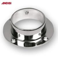 China Zinc Alloy D25 Round Closet Rod Holder for Chrome Plated Wardrobe Tube 25mm for sale