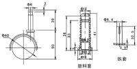 China Zinc Plated Steel Mounting Hooded Socket Furniture Chair Wheel Castor with Brake JA508 for sale