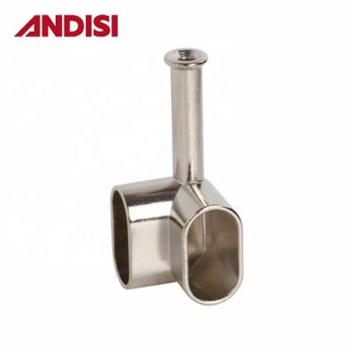 China Zinc Alloy Wardrobe Tube Holder End Support for Closet Rods 16mm 25mm for sale
